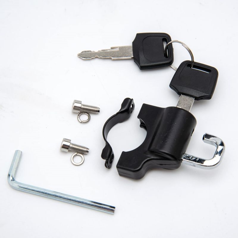 Gembok Helm Anti Maling Hitam Kunci Helm Motor Anti-Theft Kunci ...