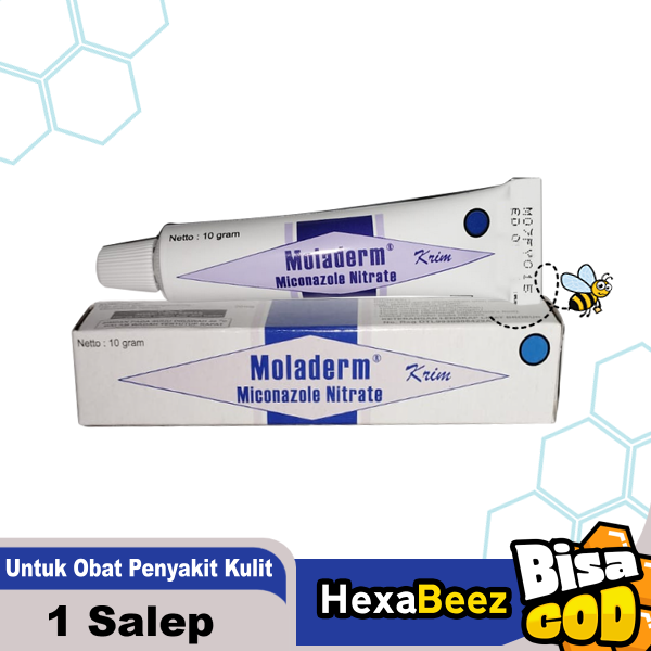 Moladerm salep kulit gata Obat Anti Jamur Tinea Selangkangan MICONAZOLE ...
