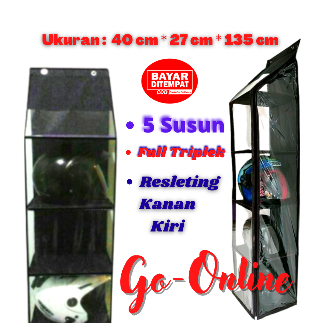 Rak Tempat Helm Gantung Dinding Polos Jumbo Tebal Alas Triplek 5 Susun ...