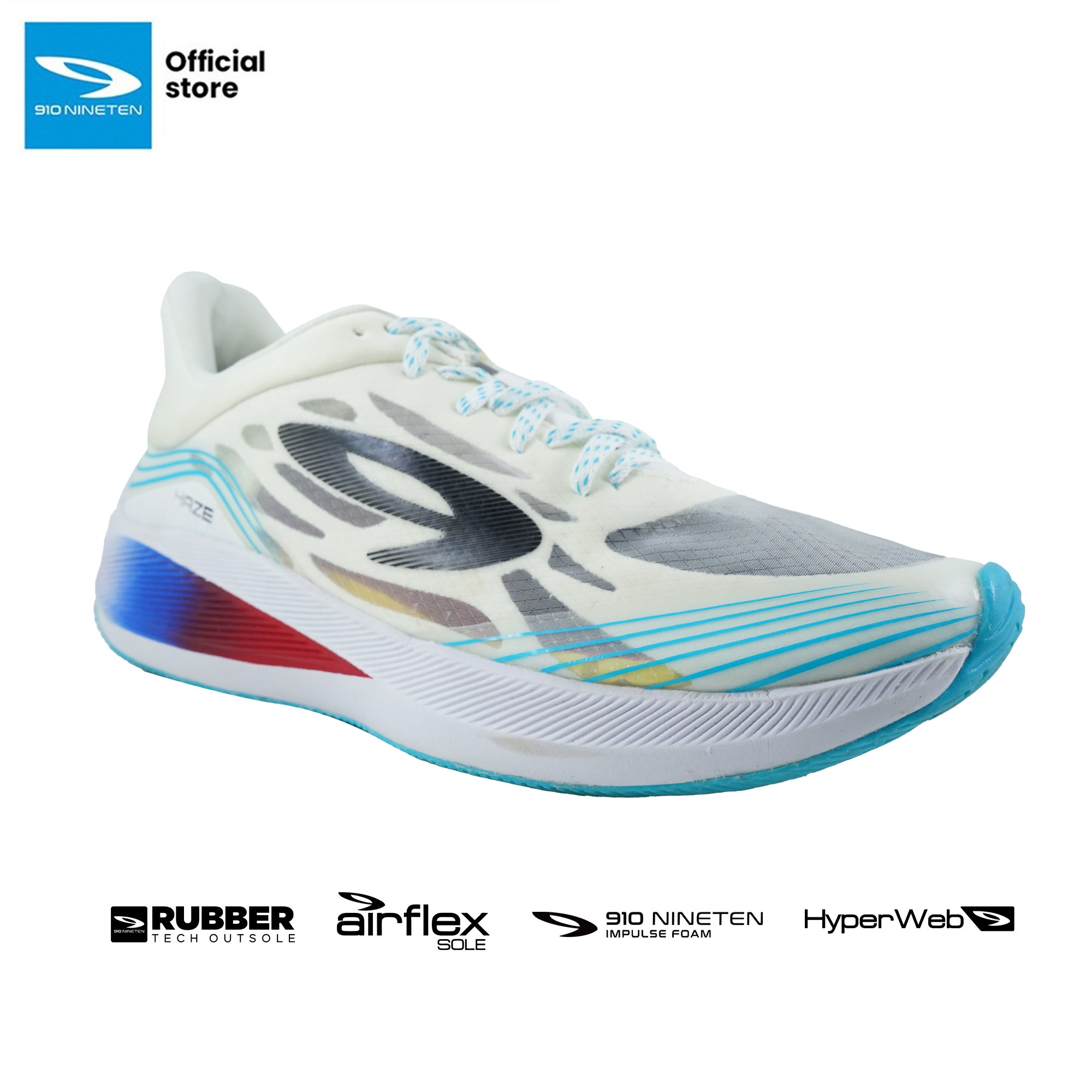 910 Nineten Haze Vision 1.0 Sepatu Lari - Putih/Biru Muda | Lazada ...