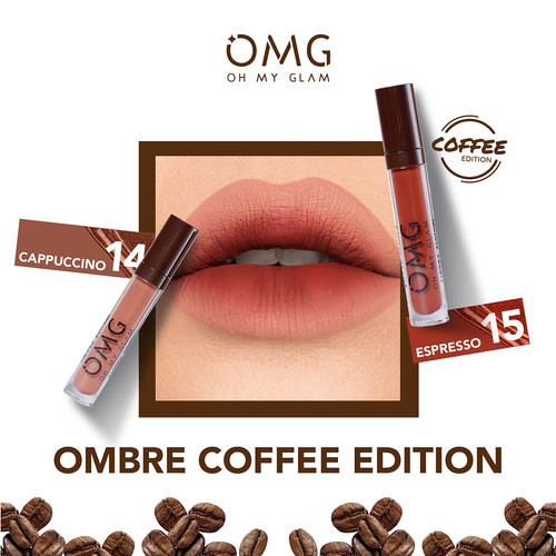 Paket OMG OH MY GLAM Matte Kiss Lip Cream Deep Coffee Ombre - no 14 dan ...