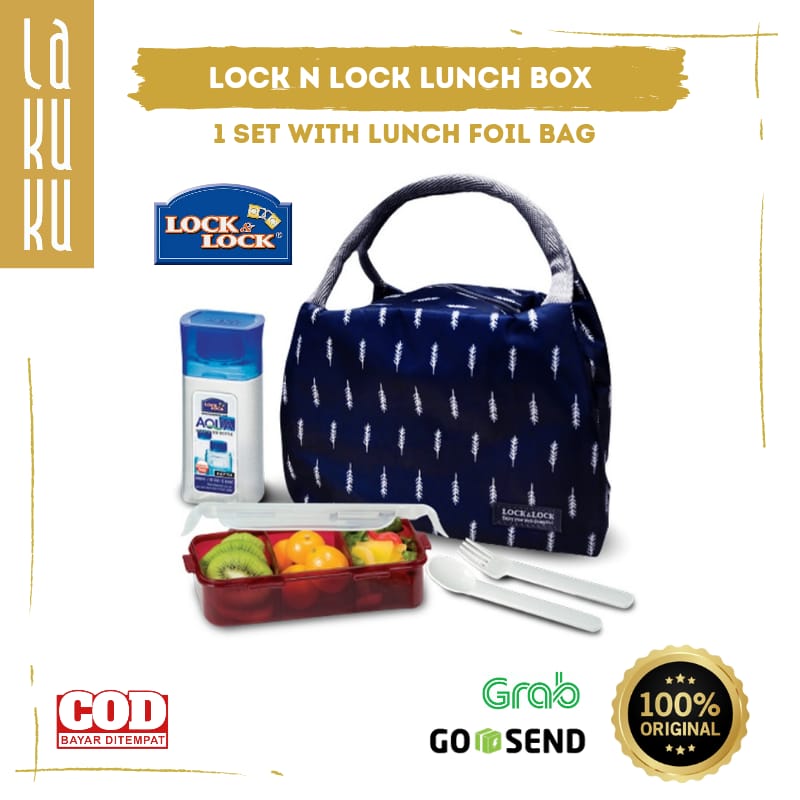 Lakuku - Lock n Lock Lunch Box Set with Bag Kotak Makan dan Minum ...