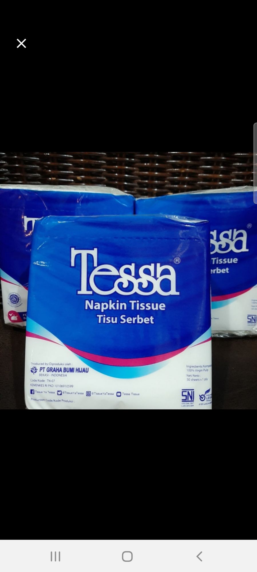 Tessa Napkin Tissue 50 sheets / Tisu Serbet | Lazada Indonesia