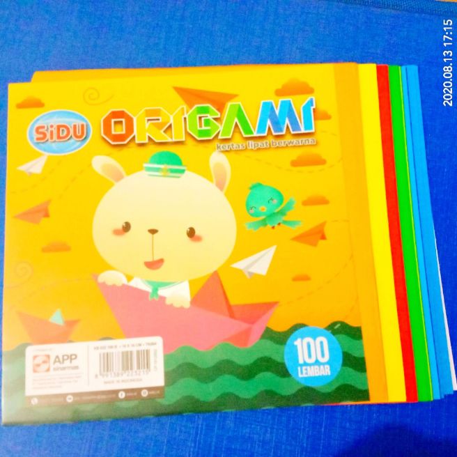 kertas origami besar/ kertas lipat warna sidu | Lazada Indonesia