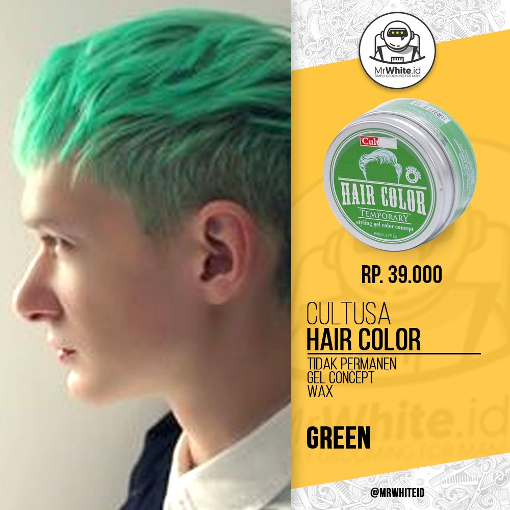 Pomade cultusia warna rambut pomed warna hijau pomade warna hijau ...