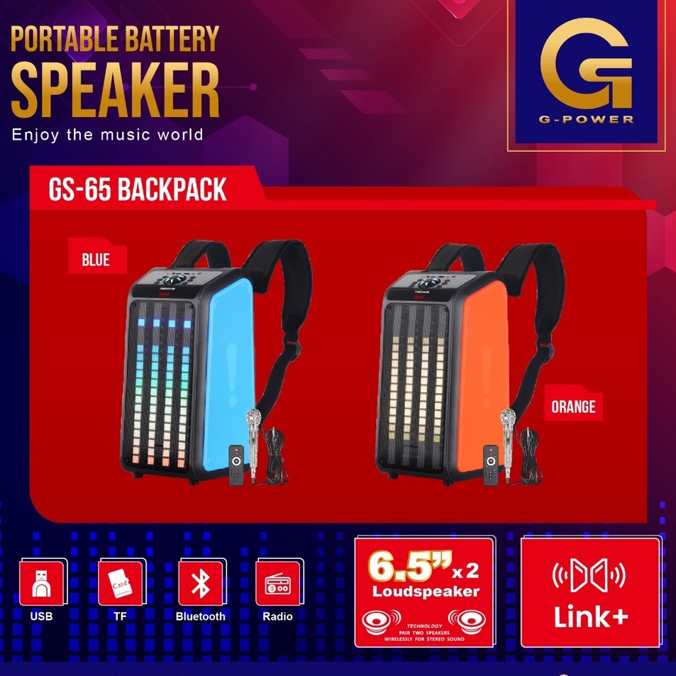 G-Power Speaker Bluetooth BGS-65 BACKPACK | Lazada Indonesia