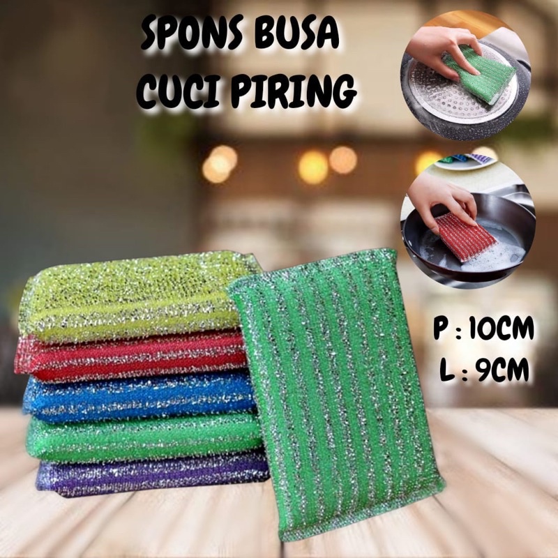 Sponge Cuci Piring Sponge Lapis Serbaguna Sabut Metalic Busa cuci ...