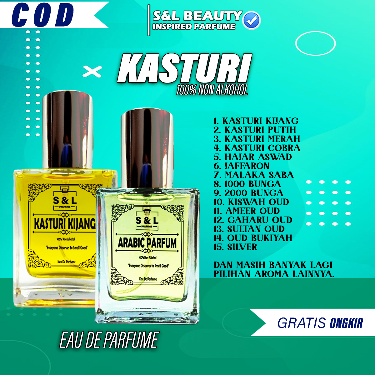 S&L Farfume Kasturi Kijang/Gold Premium - Parfum Wanita - Farfum Pria ...