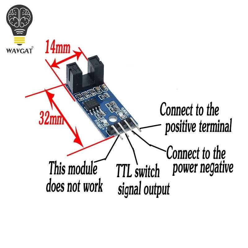 Motor Speed Sensor Modul Ukur Rpm Kecepatan Slot Optocoupler Arduino
