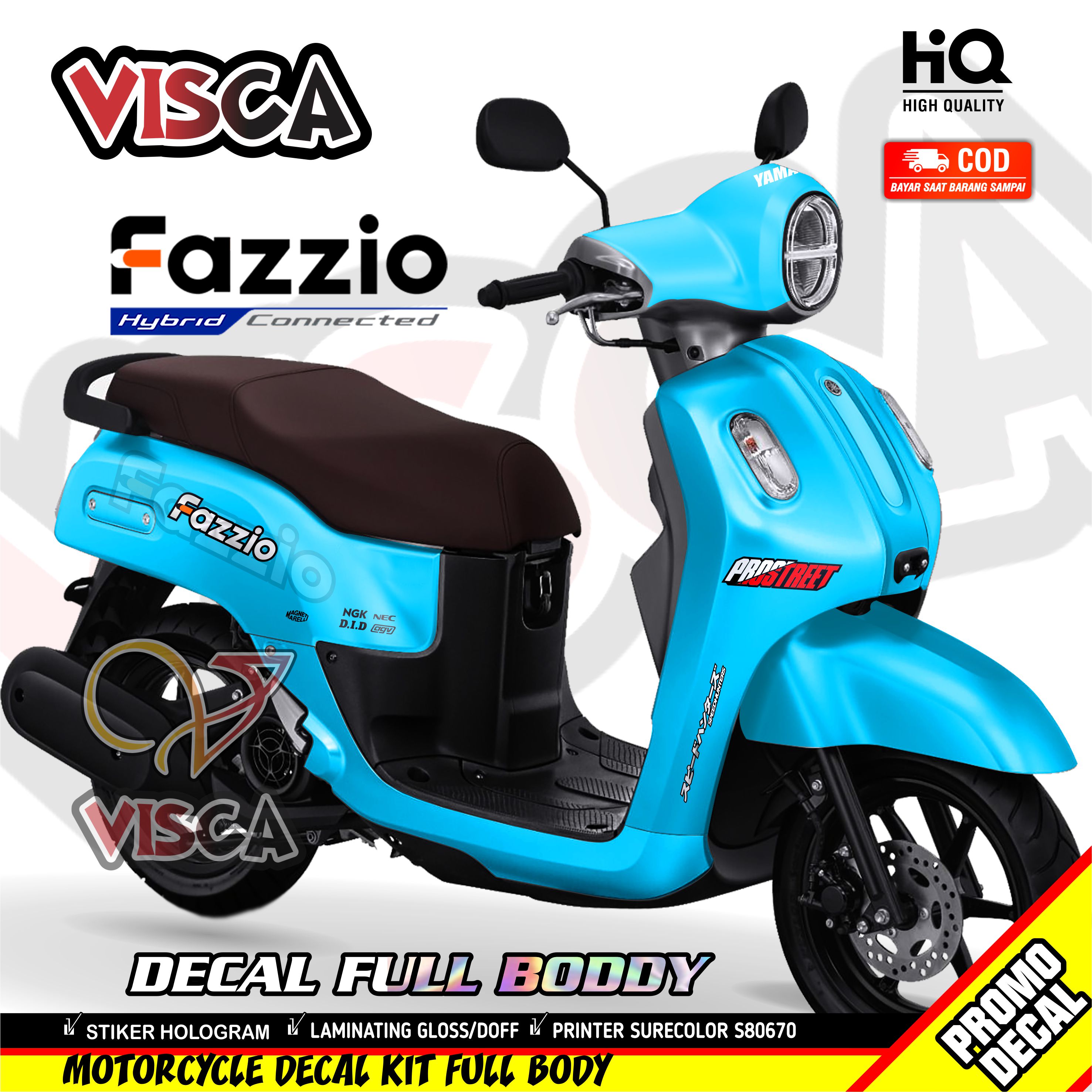Decal Yamaha Fazzio Full Body Stiker Fazzio Variasi Full Body Striping ...