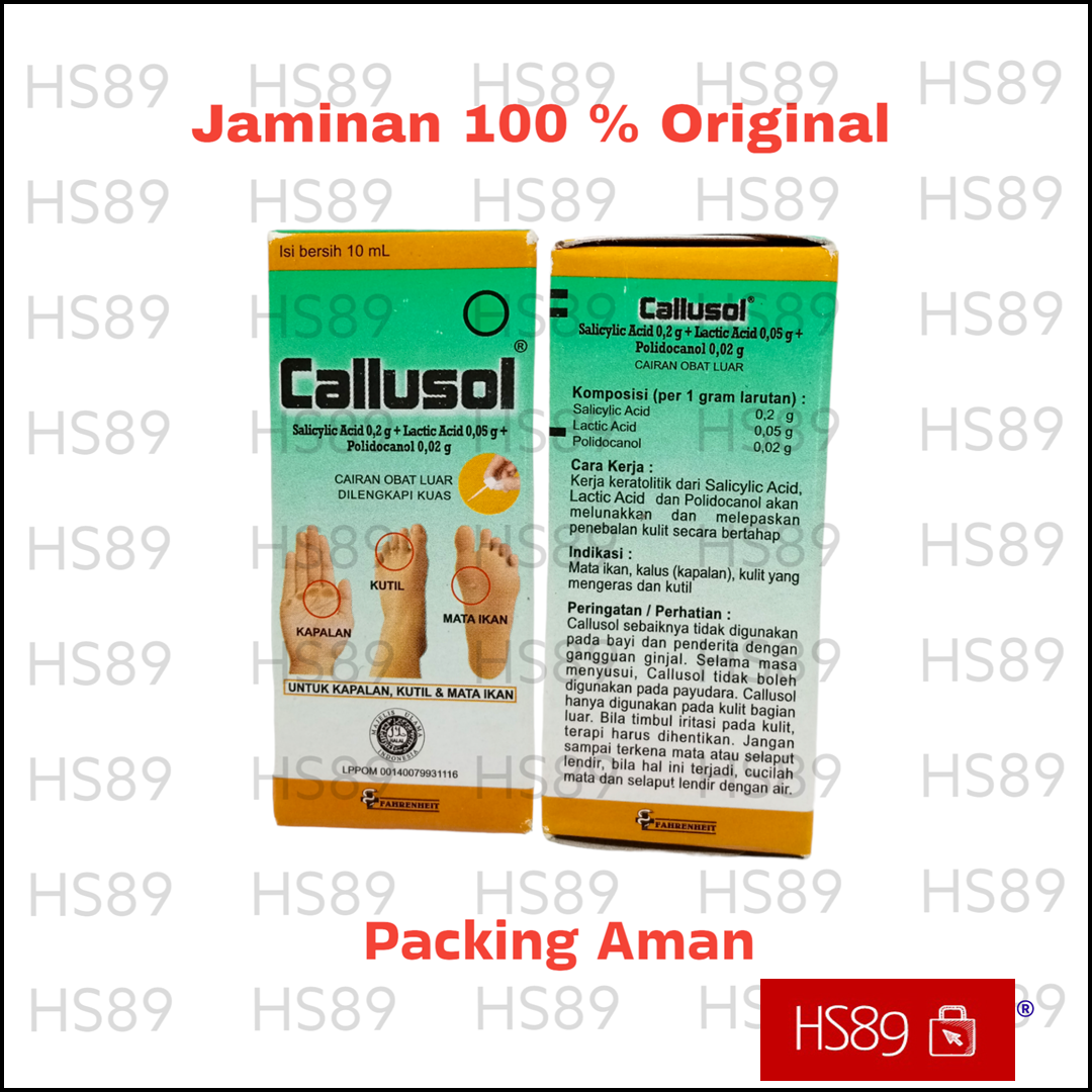 Callusol 10ml - Cairan Obat Tetes Untuk Atasi Mata Ikan, Kutil, dan ...