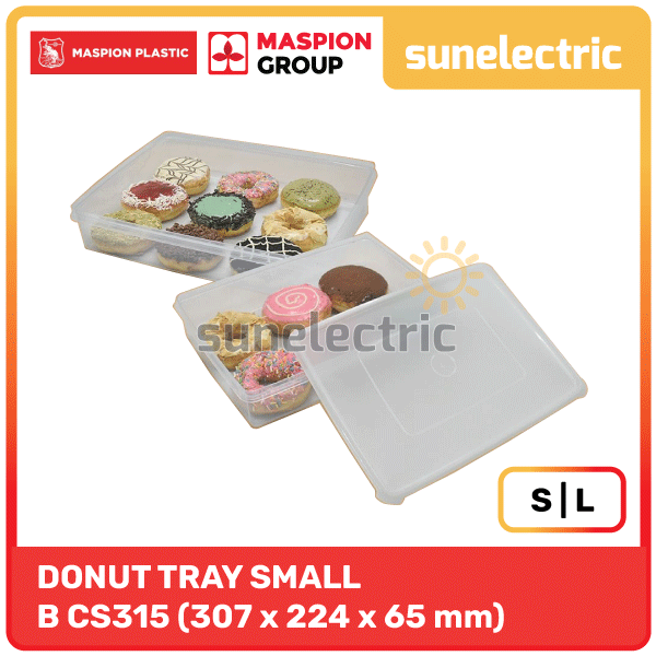 Maspion PLA Kotak Donat Donut Tray Sealware Ukuran 6 Donut / Food ...