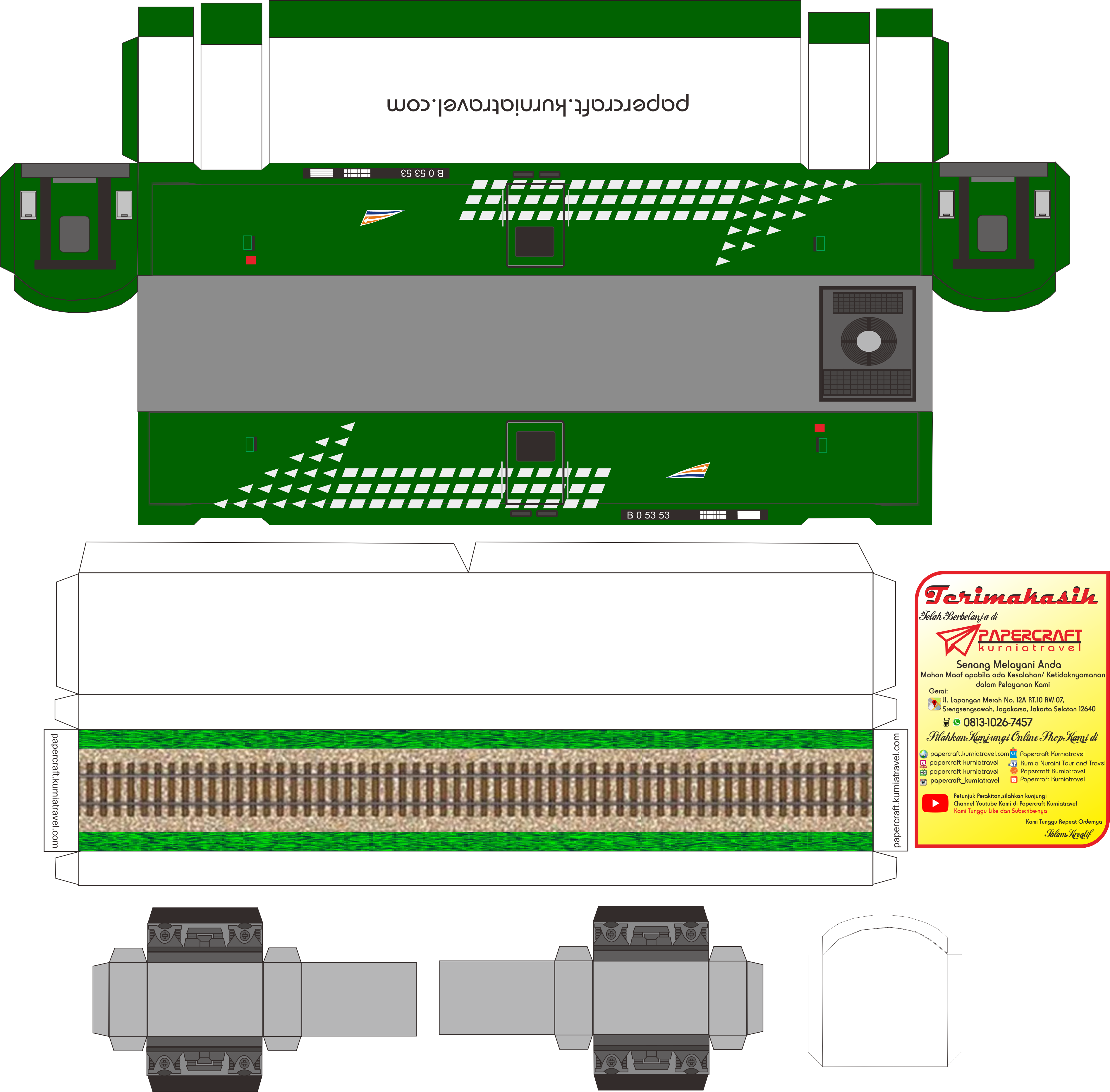 Pola Kertas Papercraft Kereta Barang Panah | Lazada Indonesia