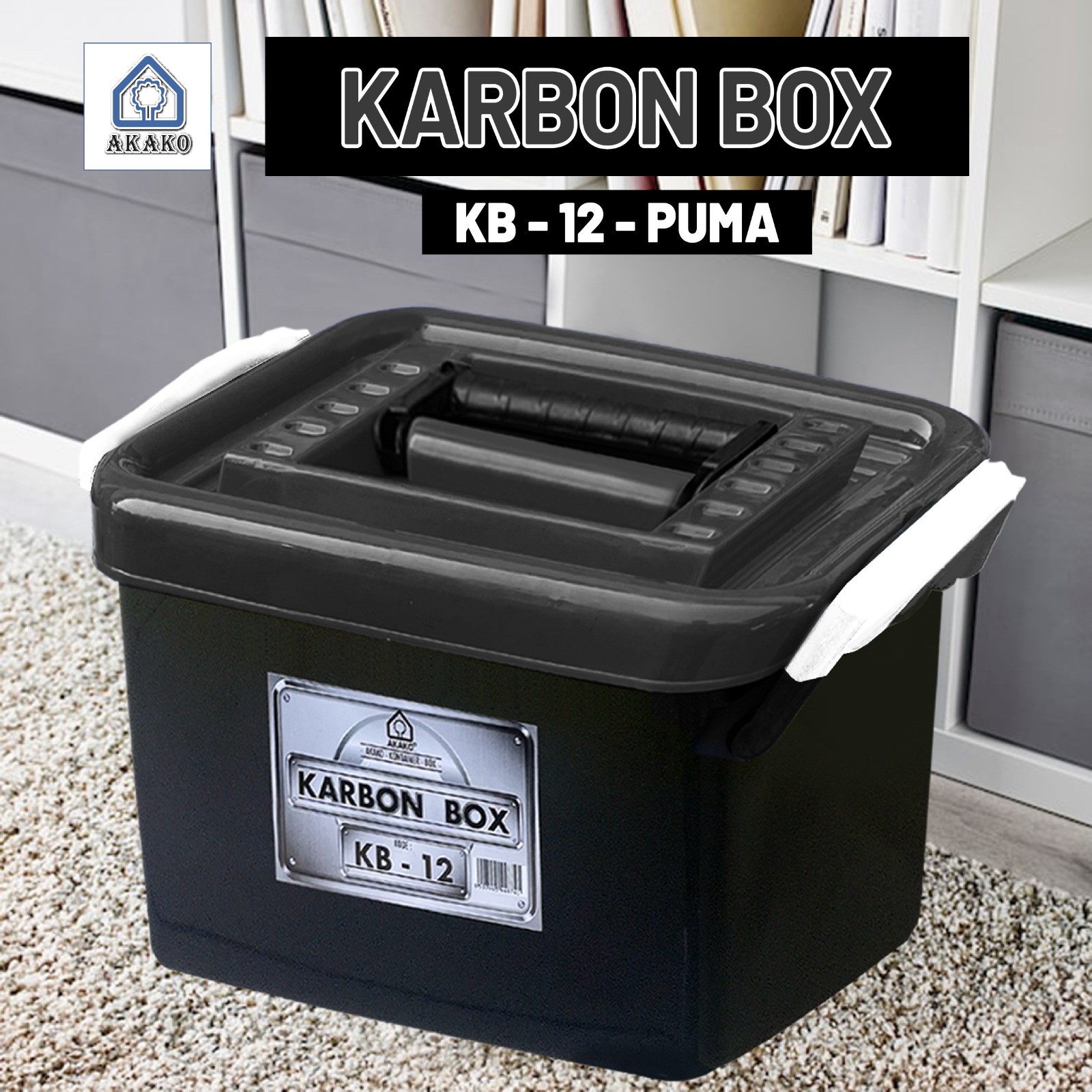 BOX CONTAINER 12 LITER - Kontainer Box Plastik / Container Box HITAM ...
