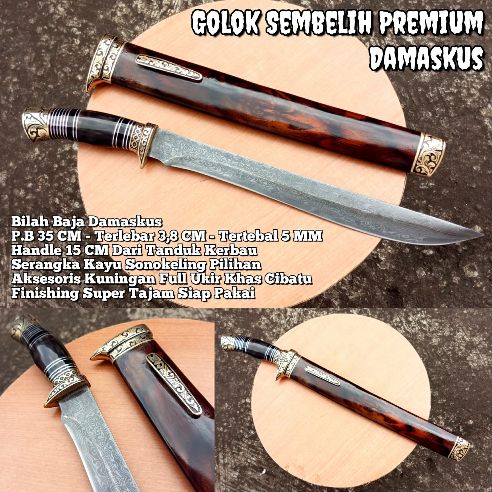 GOLOK SEMBELIH PAMOR DAMASKUS | Lazada Indonesia