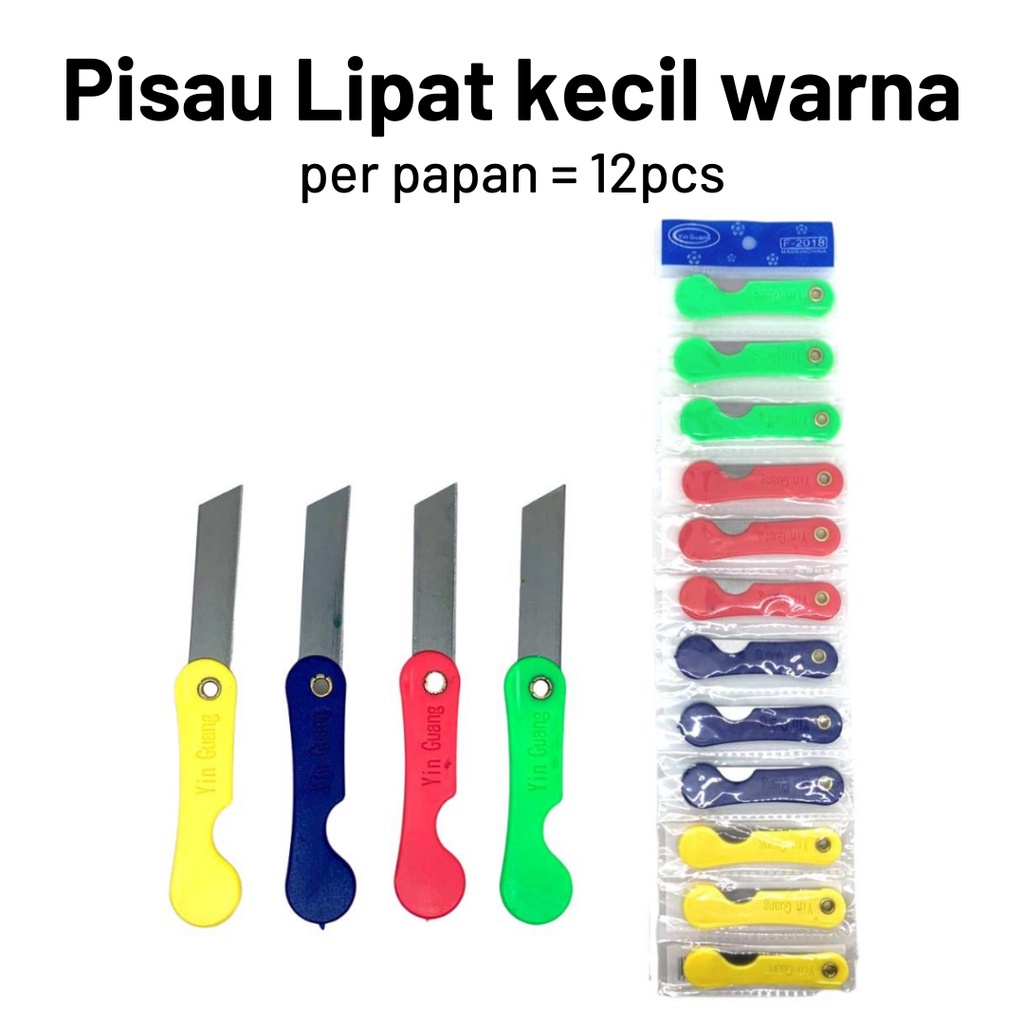 Beli 1 gratis 1 Pisau Lipat Mini / Pemes Renteng Cutter Lipat Kecil ...