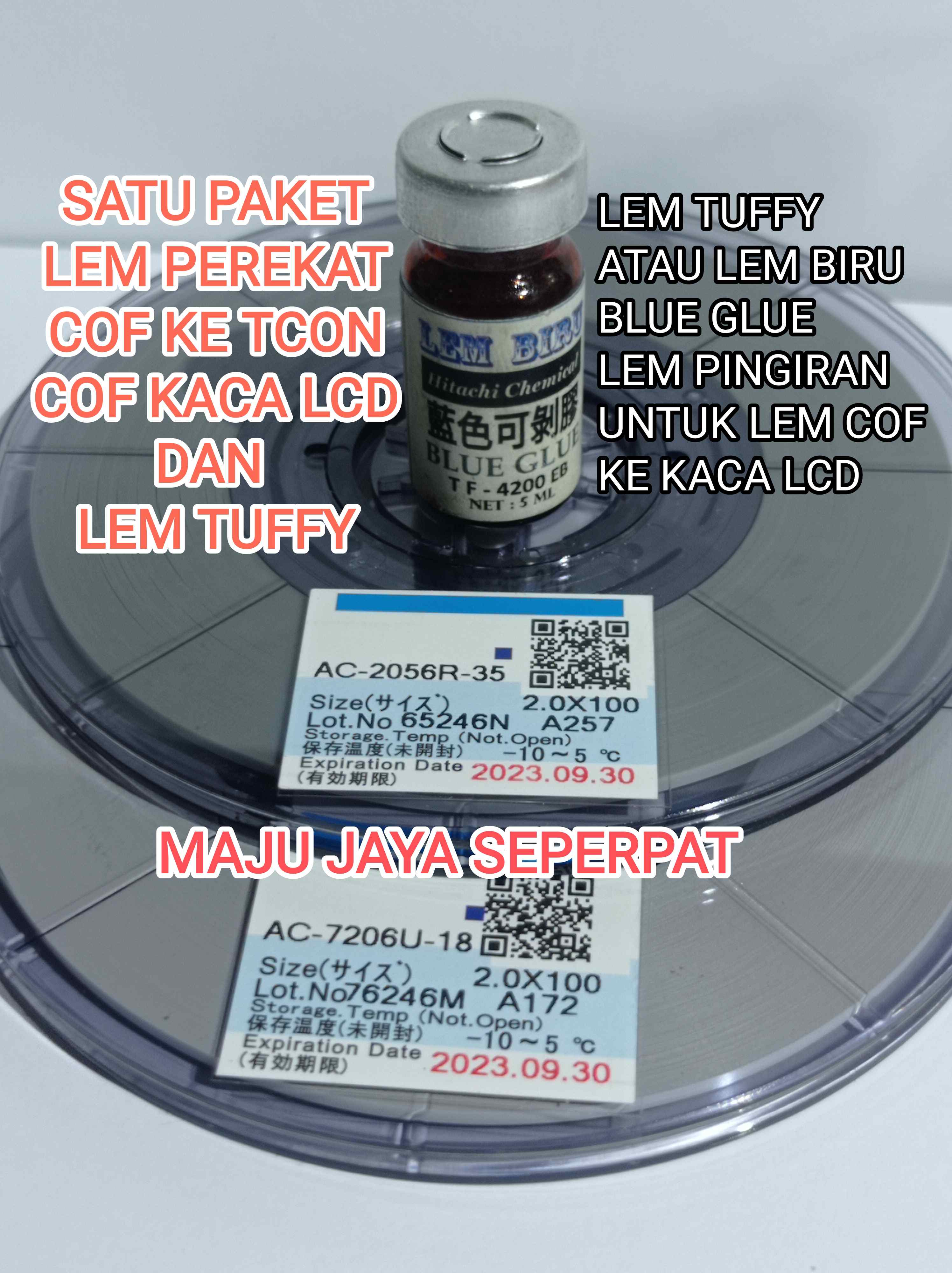 PAKET - lem cair atau lem acf cof ke panel tv LCD MONITOR HP TABLET ...