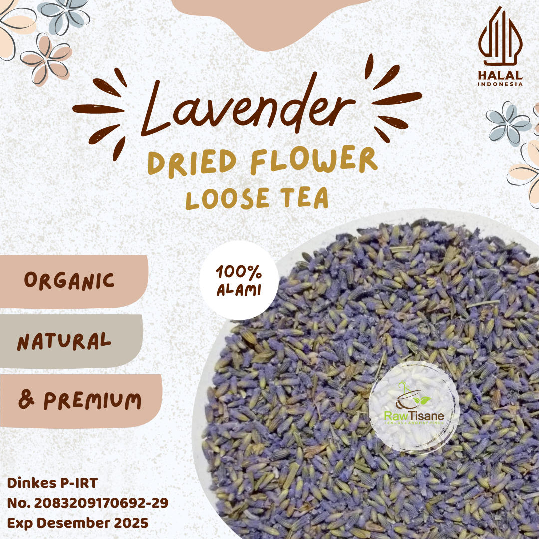 RAW TISANE Lavender Flower Tea / Teh Bunga Lavender Isi 100 Gram ...