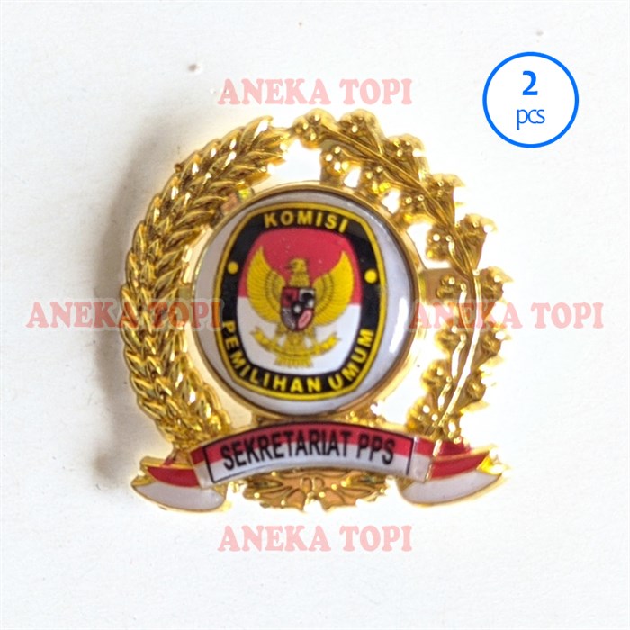 Pin Sekretariat PPK PPS Bros Pin Panitia Pemilihan Model Padi Kapas ...