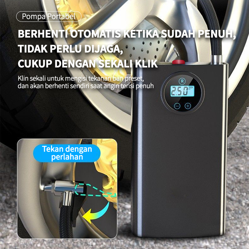 Pompa Ban motor dan mobil electric portable Pompa Ban Elektrik Mini ...