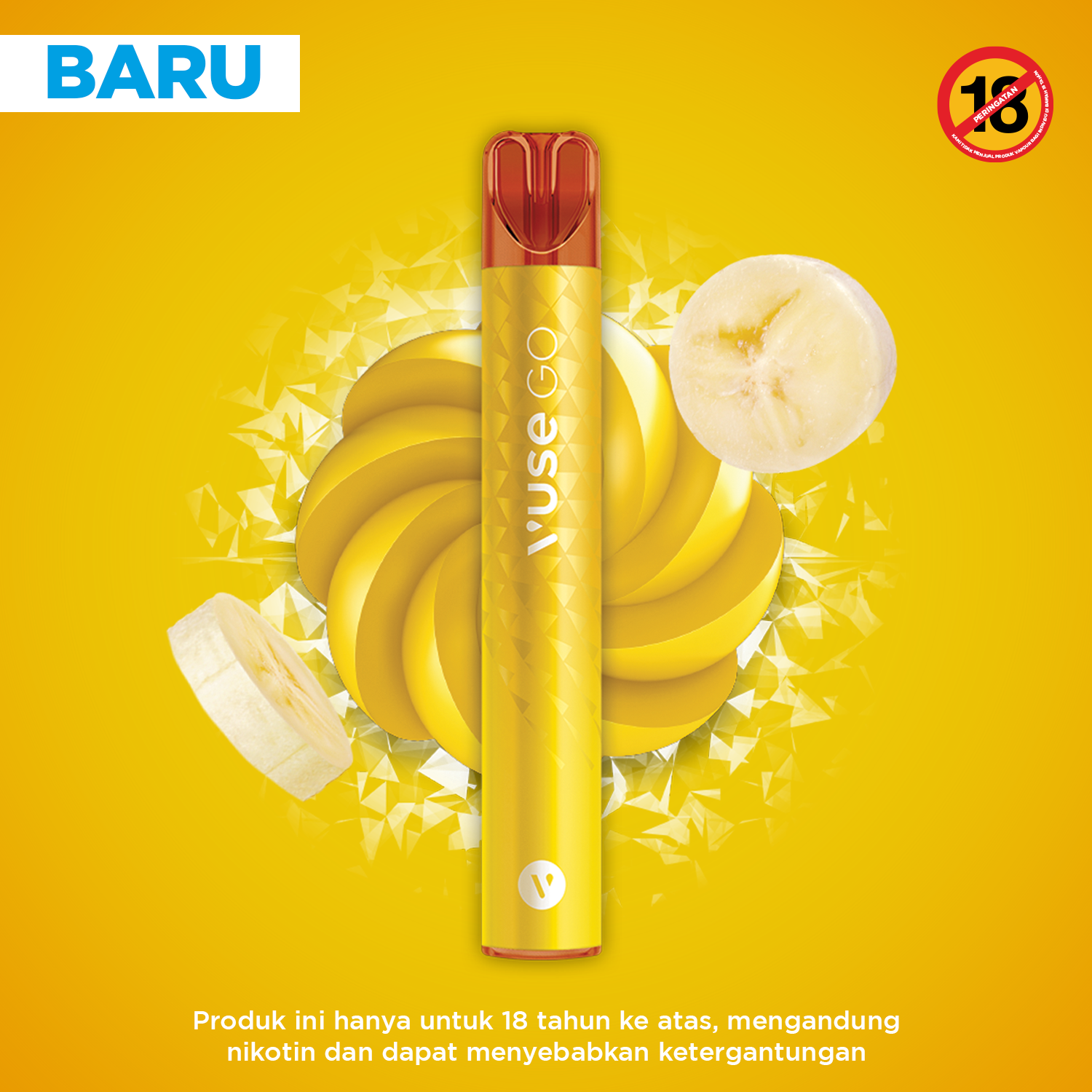 Vape VUSE GO 700 Banana Ice 3% | Lazada Indonesia