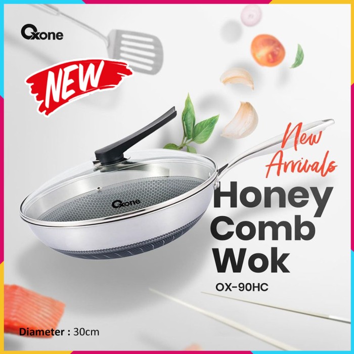 Panci Oxone Professional HONEY COMB WOK OX-90HC - ORIGINAL | Lazada ...