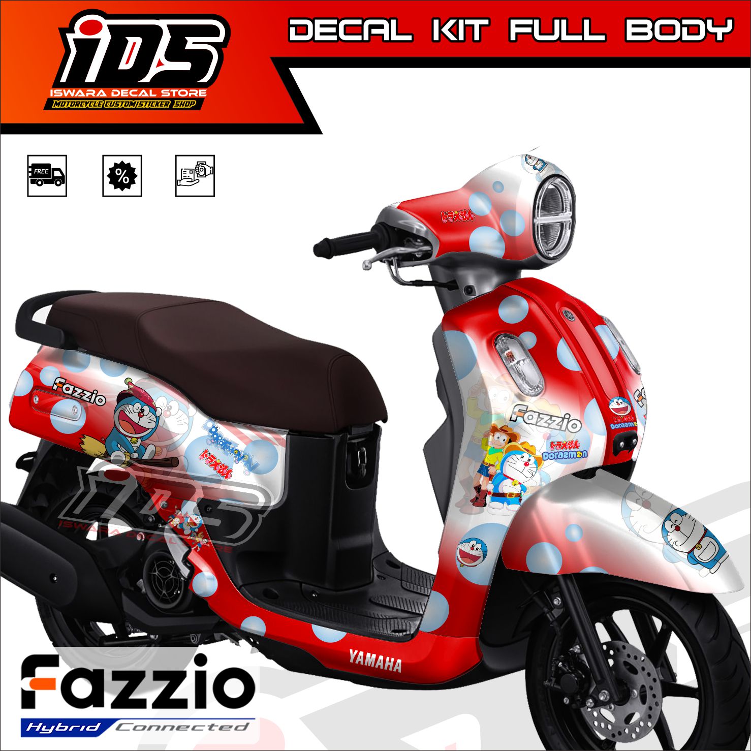 (PROMO) Decal Yamaha Fazzio Stiker Motor Fazzio Dekal Fazzio Stiker ...