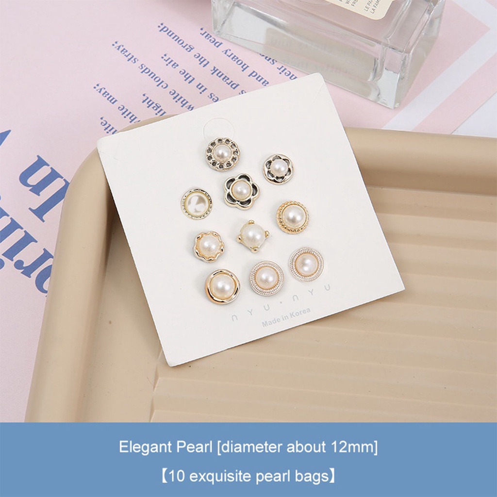 Pin bros peniti mini set aesthetic lucu cute unik mutiara bulat enamel ...