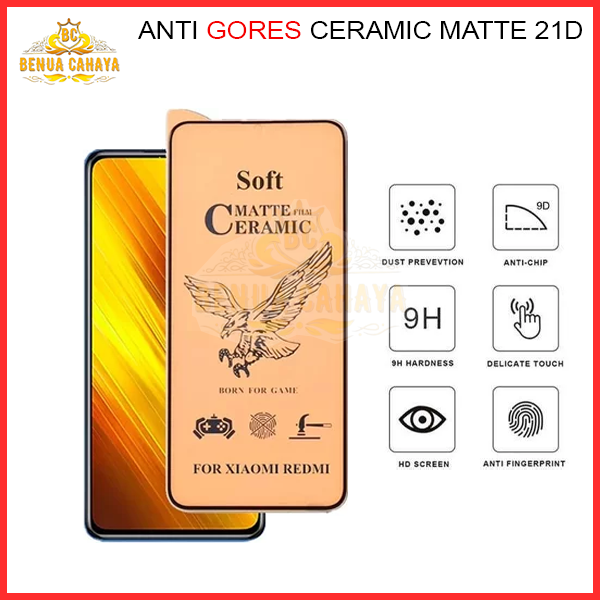 ANTI GORESS CERAMIC MATTE 21D OPPO-A52-A92-A33-A53-A54-4G-A54 5G-RENO 7 ...