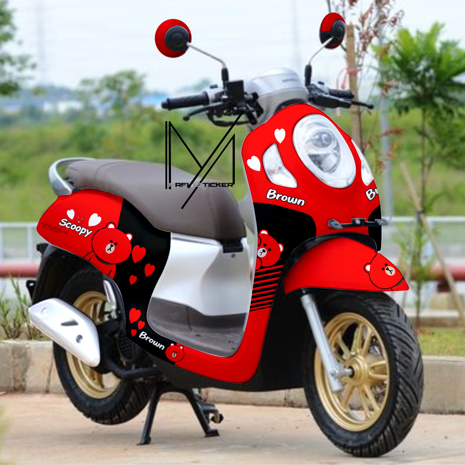 decal sticker scoopy full body FI scopy dekal stiker 2017 2018 2019 ...