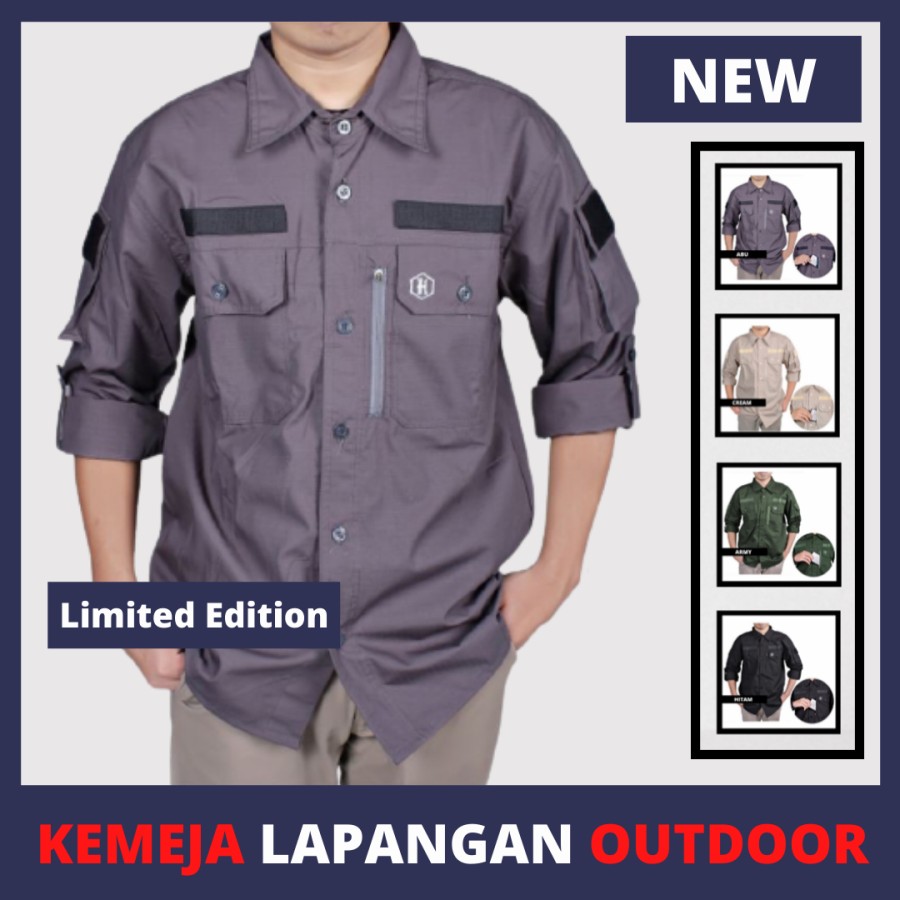 Kemeja Tactical PDL Lapangan Outdoor Baju Taktikal Komunitas Kerja ...