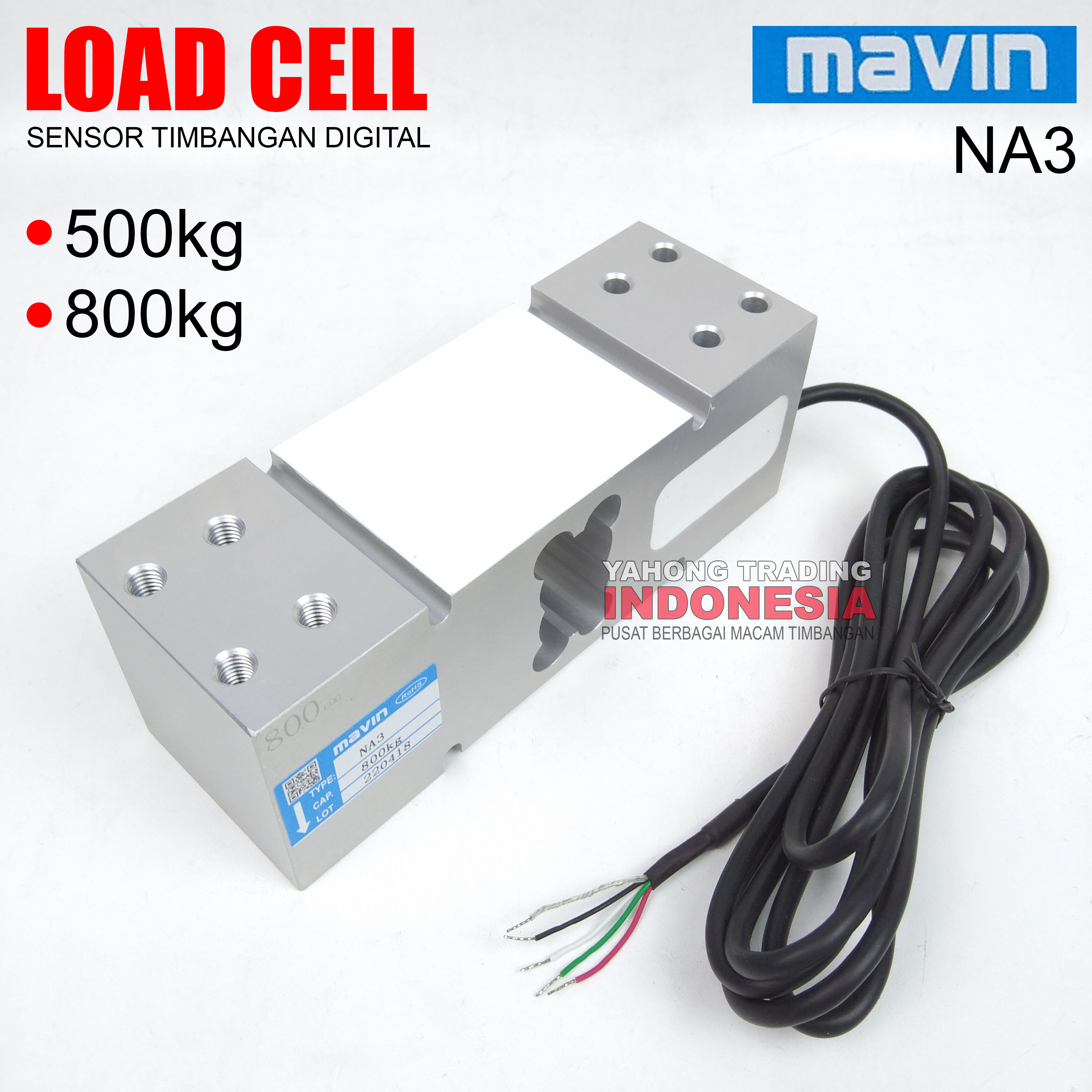 Load Cell Loadcell MAVIN NA3 500kg 800kg Sensor Berat Timbangan Digital ...