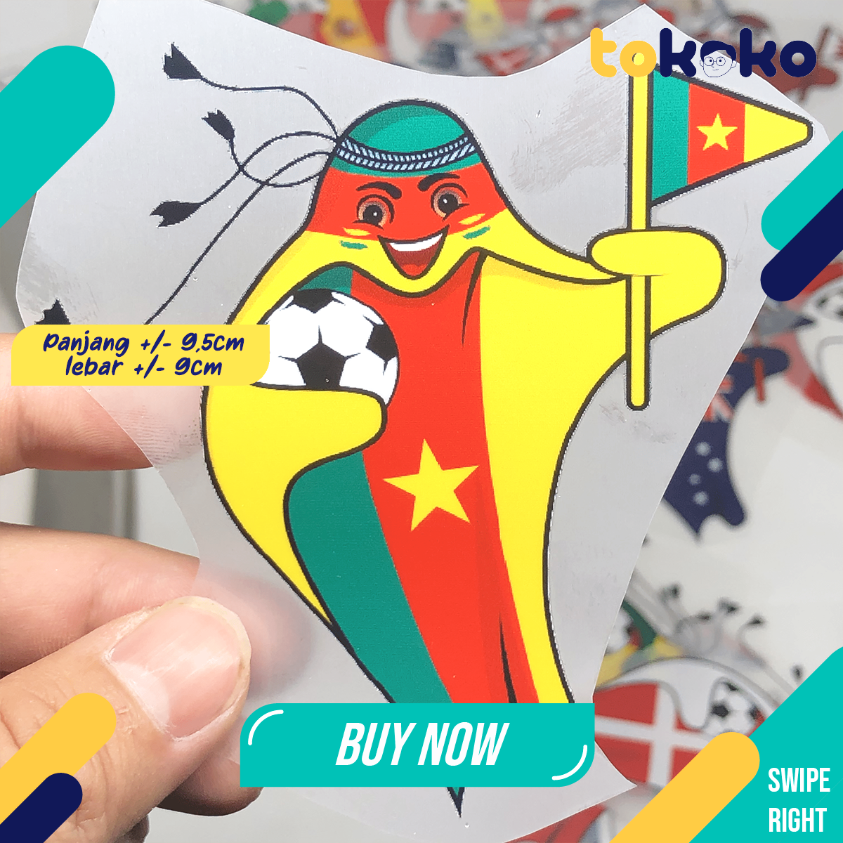 Stiker Sablon Setrika Piala Dunia Maskot World Cup DTF Sablon Gosok ...