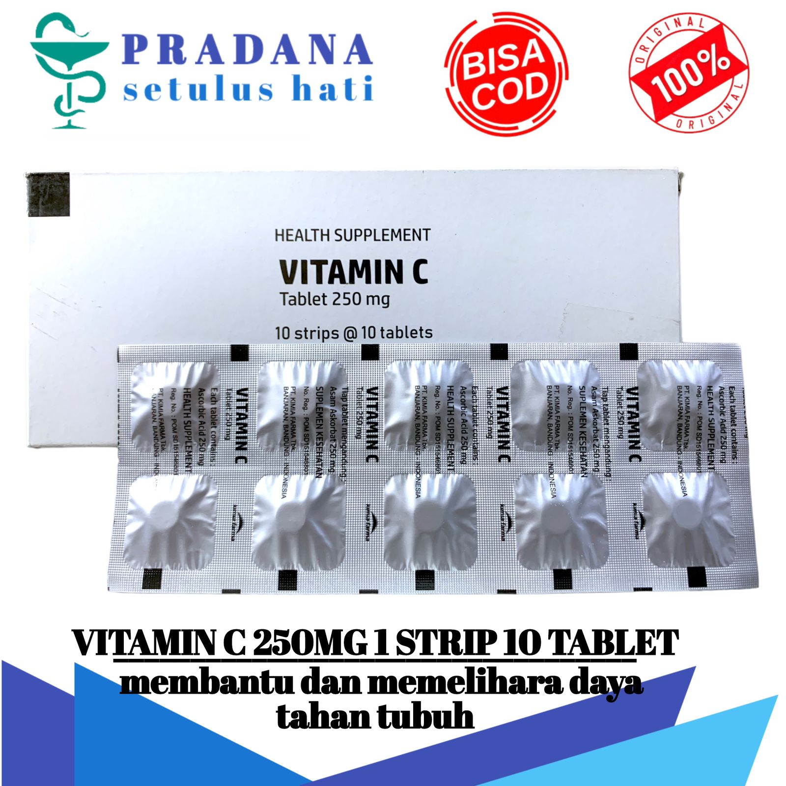 VITAMIN C 250MG 1 STRIP 10 TABLET | Lazada Indonesia