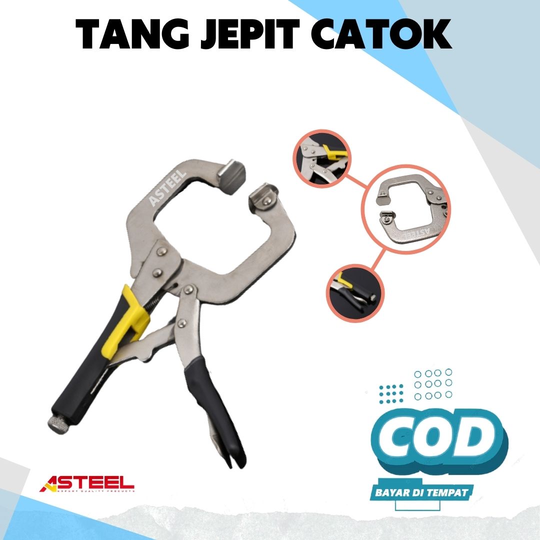 ASTEEL Tang catok kunci mini 6inch Locking Plier C Clamp Swivel ...