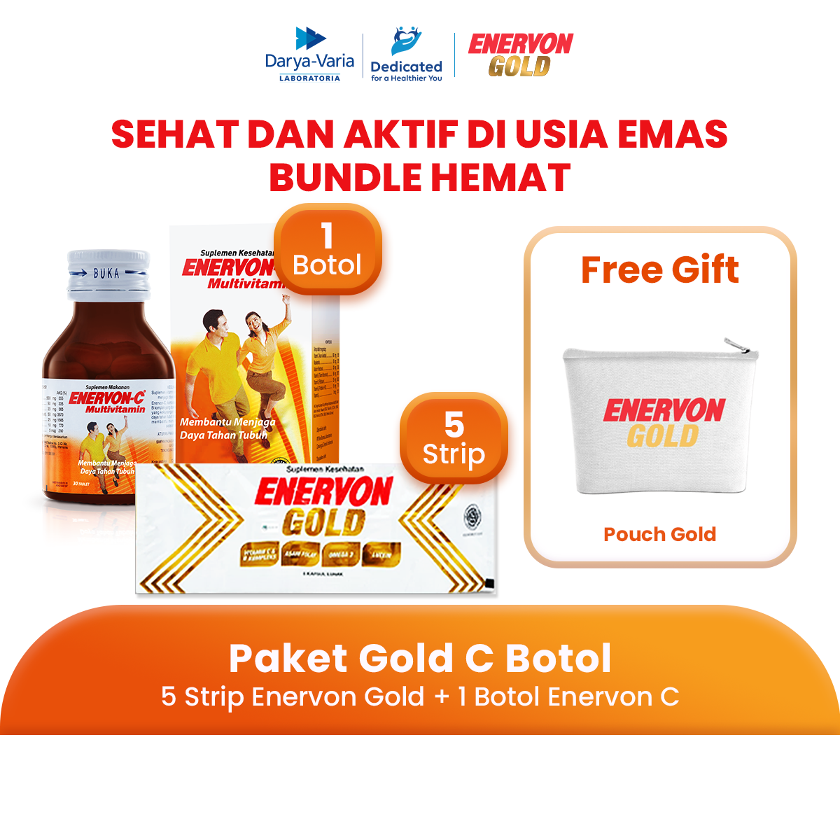 Paket Gold C Botol (Enervon-C + Enervon Gold Vitamin C dan B Complex ...