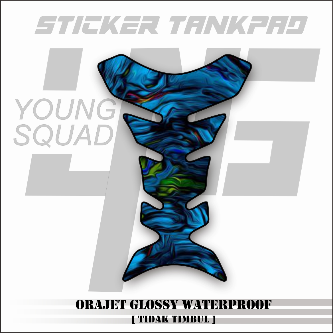 Sticker TankPad Universal Stiker Tanki Motor Rx King/Byson/Vixion/CBR ...