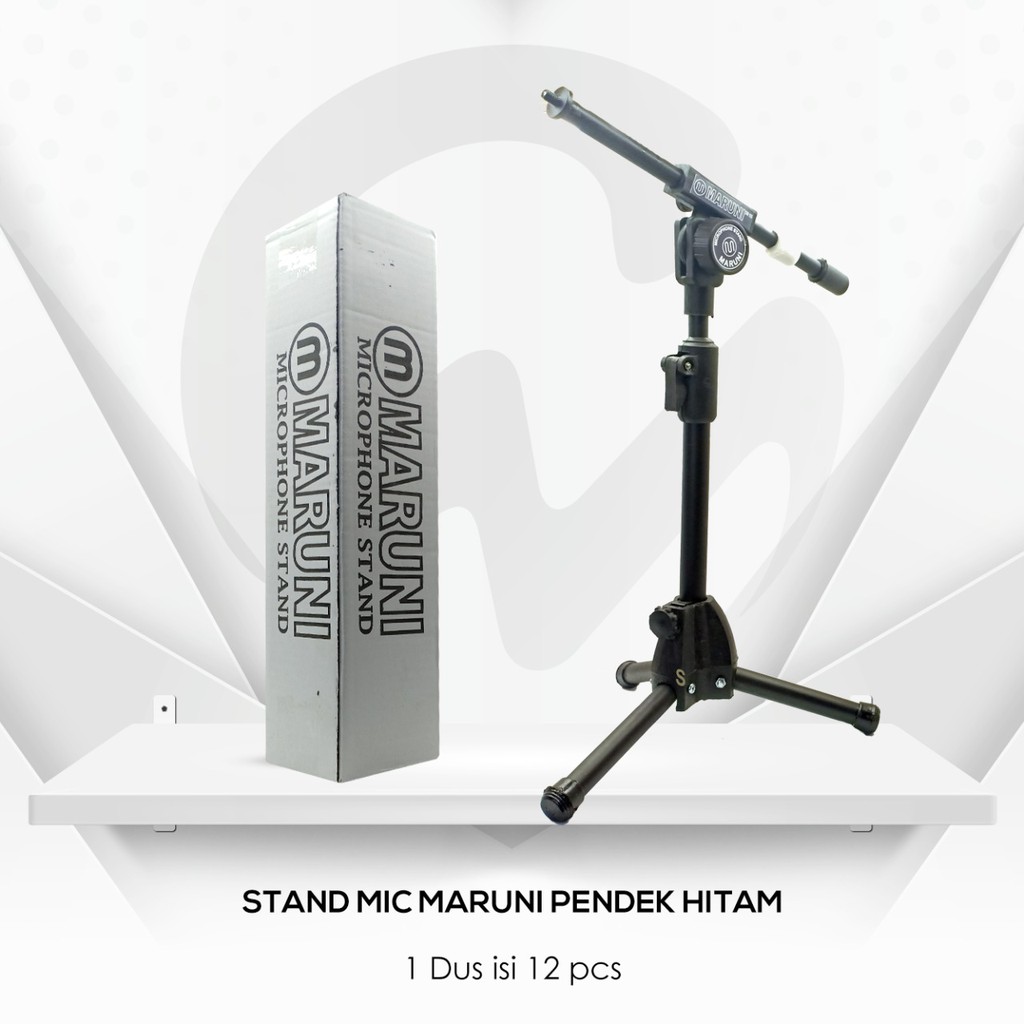 Stand Mic Maruni Pendek / Tiang Mic Pendek Hitam FREE HOLDER | Lazada ...