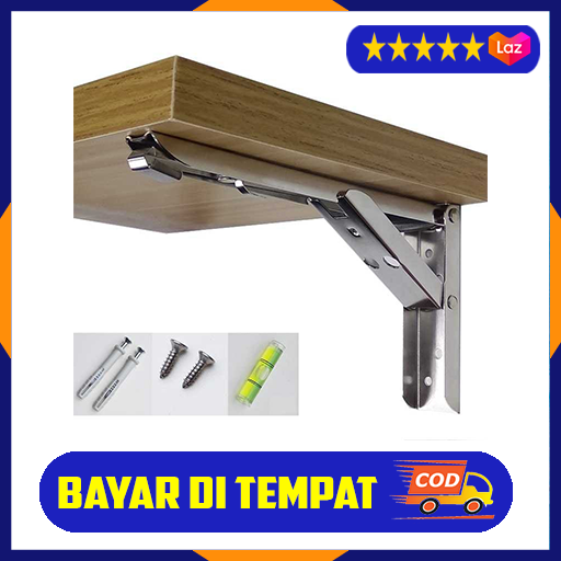Engsel Siku Stainless Load 65kg 12 Inch 2 PCS / Folding Bracket ...