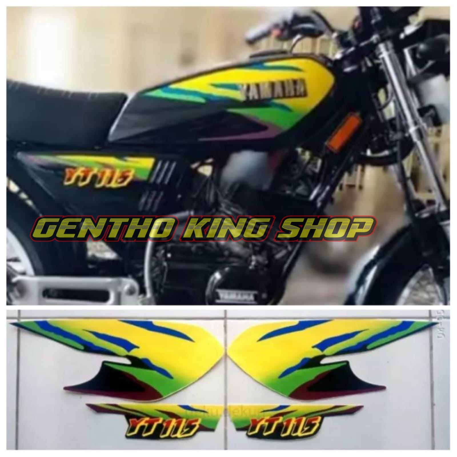 stiker striping motor yamaha yt 115 stiker kuning hijau motor list body ...