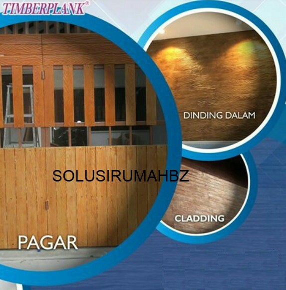 WOOD PLANK POTONG 122CM X 10CM +BUBBLE FIBER SEMEN U PAGAR DINDING 8MM ...