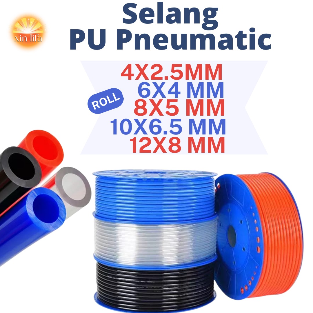 Selang Pu 4 x 6mm / pneumatic hose / selang misting / selang pu 10 ...