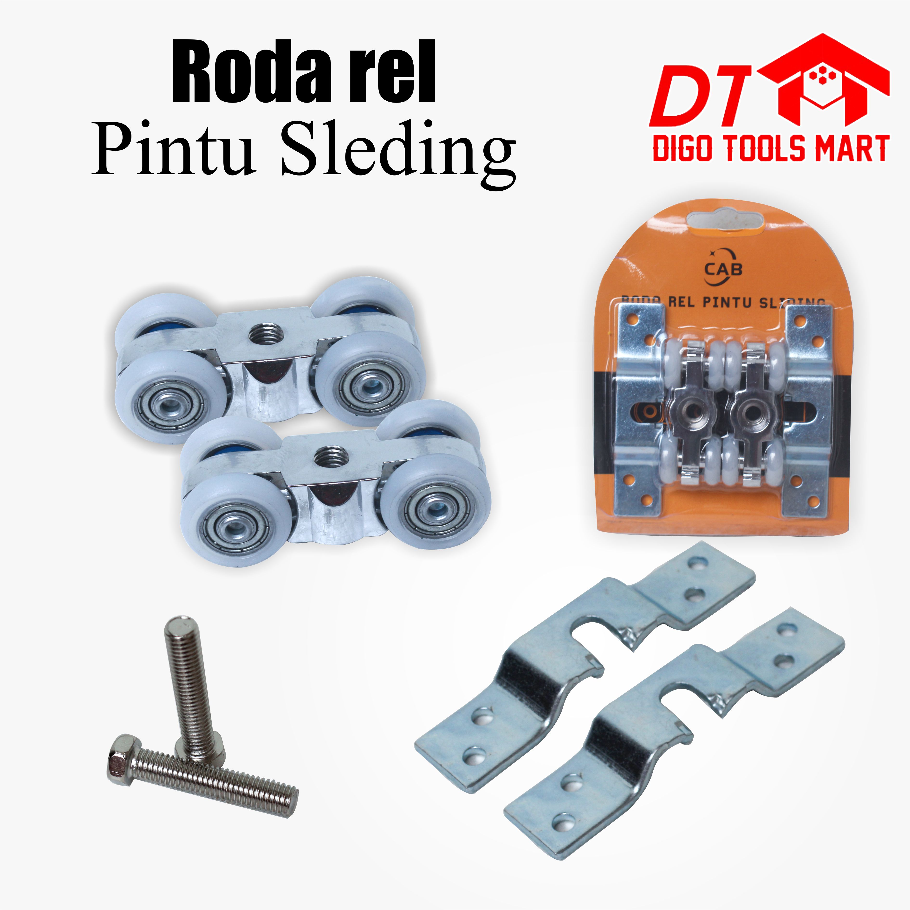 Roda Sliding Pintu Geser Spare Part Roda Rel Pintu Full Set | Lazada Indonesia