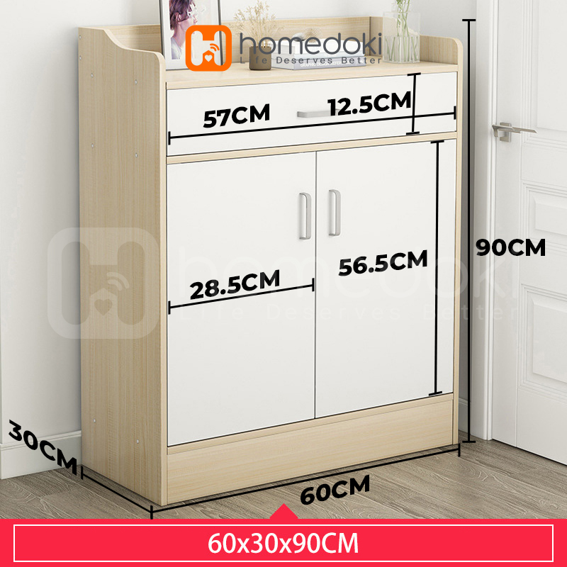 Homedoki Rak Sepatu Kayu Minimalis / Rak Serbaguna Rak Lemari Sepatu ...