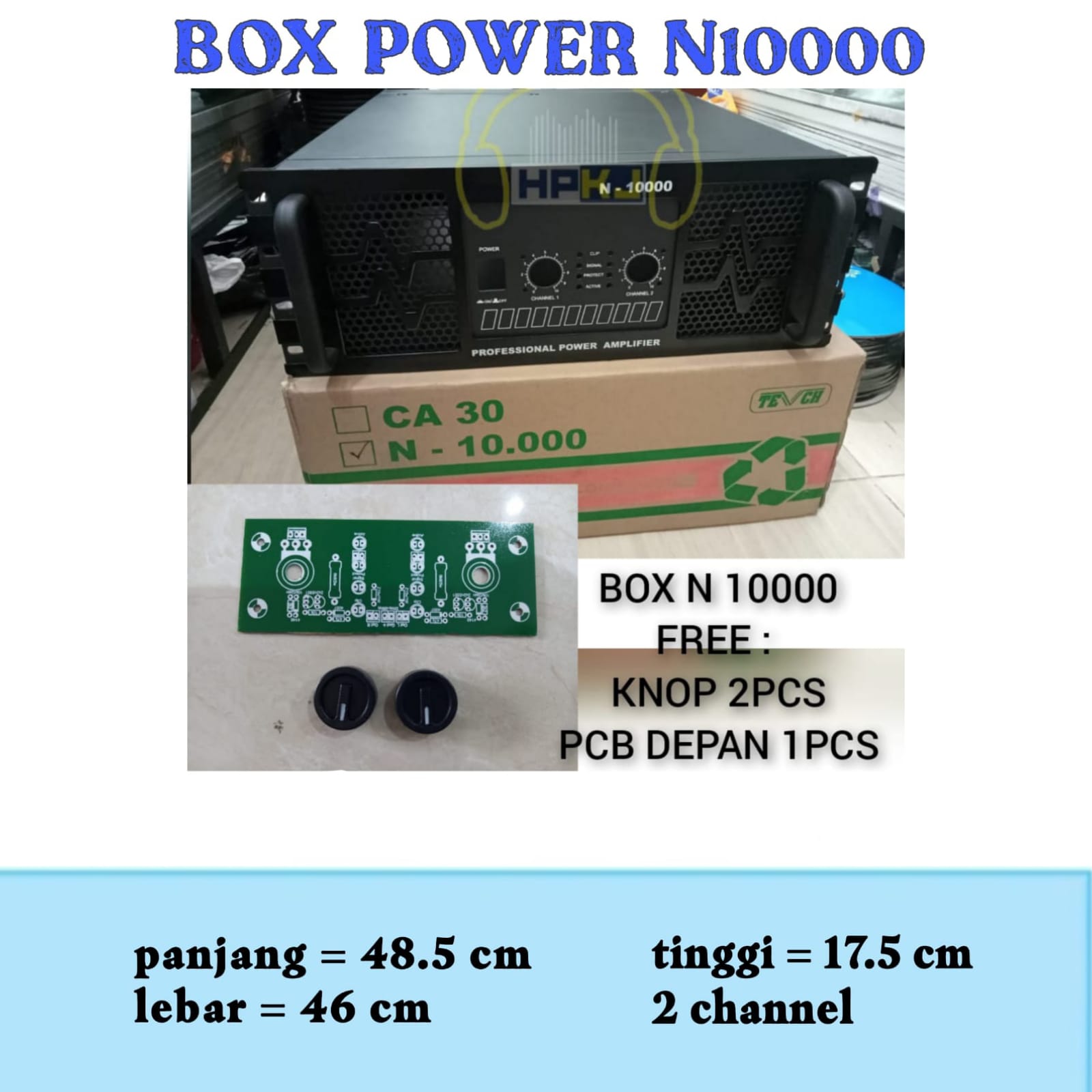 BOX POWER AMPLIFIER 2 channel N 10000 Box power amplifier 4u N10000 ...