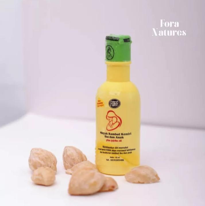 FORA Natural Baby Hair Growth Oil 65ml - Minyak Kemiri FORA - Halal MUI ...