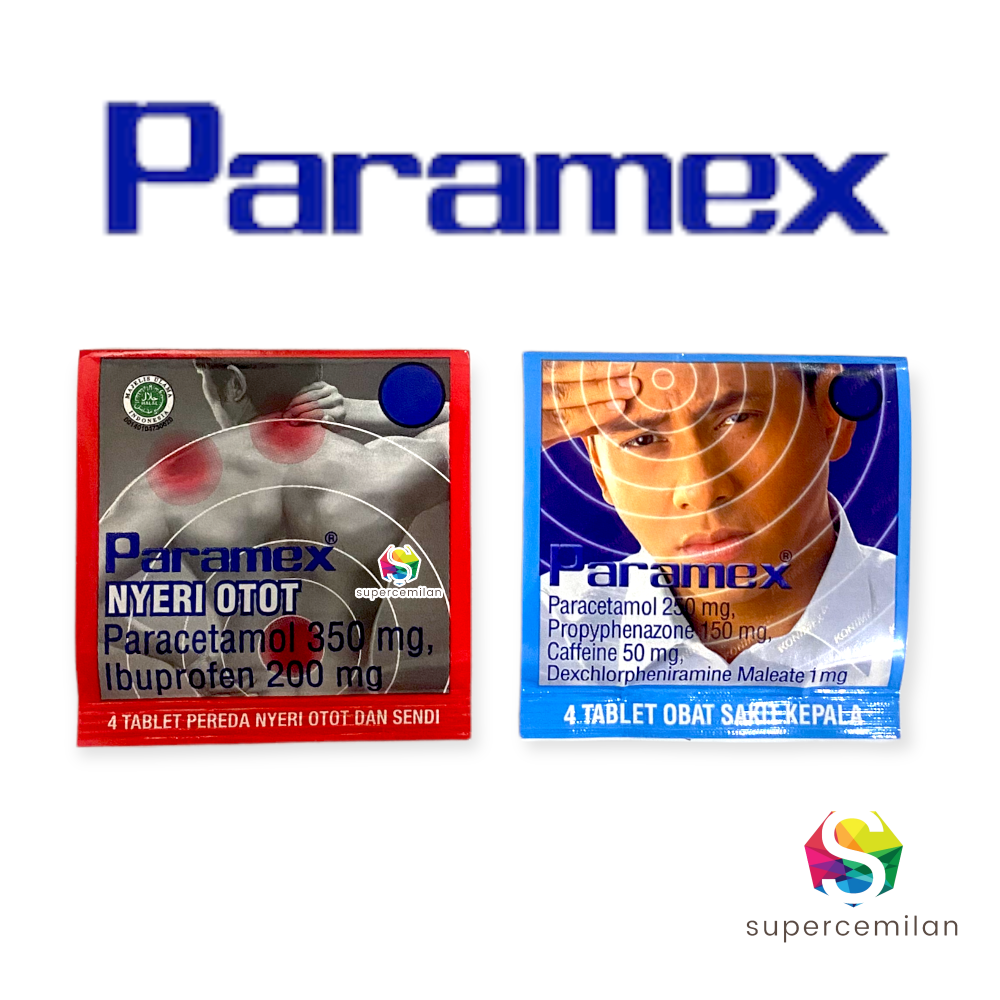 Paramex Obat Sakit Kepala / Nyeri Otot Strip (isi 4 tablet) | Lazada ...