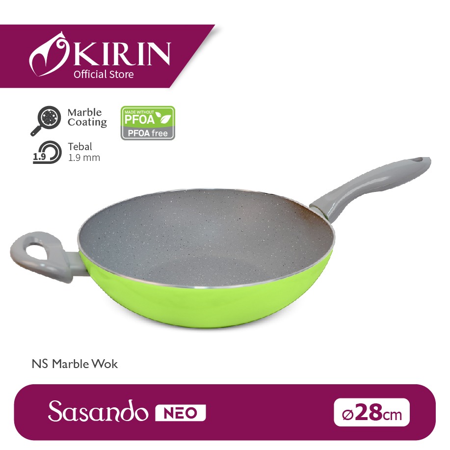 Kirin Marble Frypan Sasando NEO Series / Wajan Anti Lengket | Lazada Indonesia