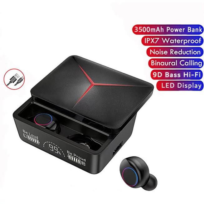 COD headset stereo bluetooth tws hifi M12 Bluetooth Wireless stereo ...