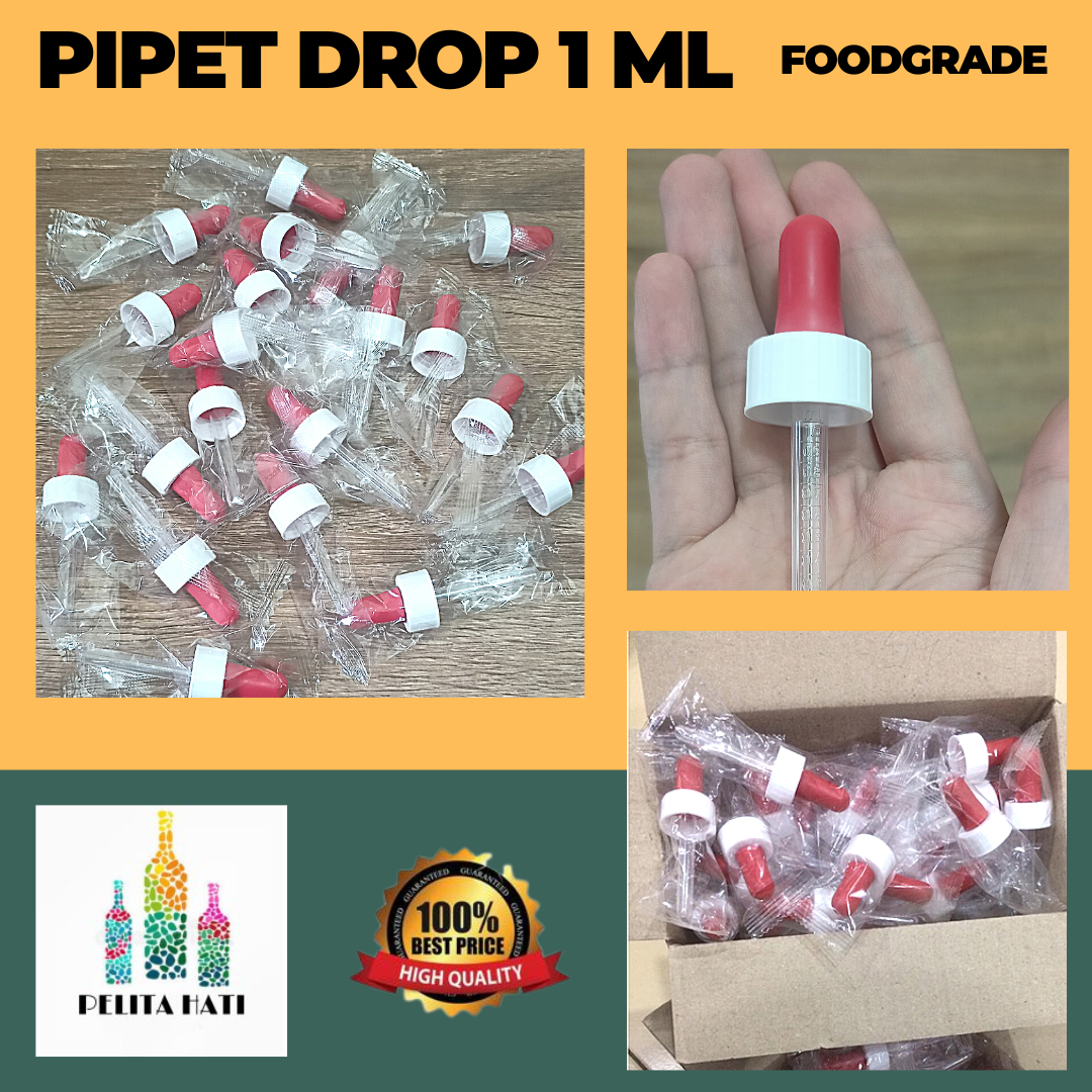 Pipet Drop Obat Bayi ukuran 1 ml / Pipet Kosmetik / Pipet Susu / Pipet ...